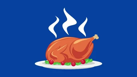 Animated Thanksgiving Turkey Steaming Bl... | Stock Video | Pond5