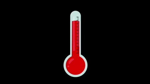 Animated Thermometer with Temperature Tr... | Stock Video | Pond5