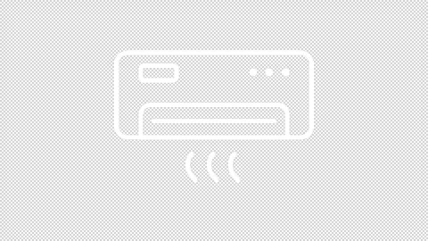 Animated thin line air conditioner white... | Stock Video | Pond5
