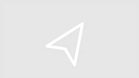 Animated thin line directional arrow whi... | Stock Video | Pond5