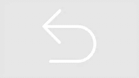 Animated thin line left bend arrow icon | Stock Video | Pond5