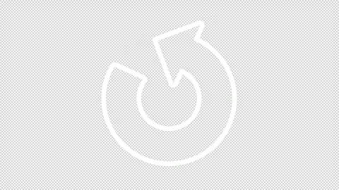 Animated thin line left turn arrow icon | Stock Video | Pond5