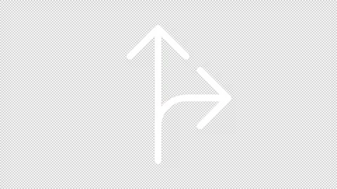 Animated thin line straight and turn rig... | Stock Video | Pond5