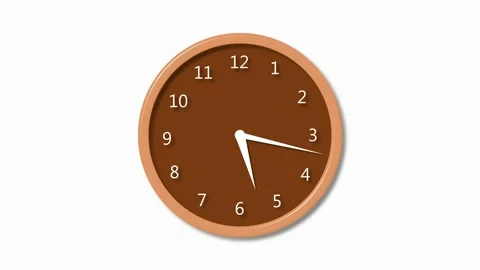 Animated Time Countdown Analog Clock, An... | Stock Video | Pond5