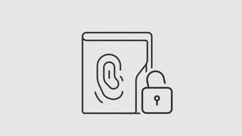 Animated top secret file linear icon | Stock Video | Pond5