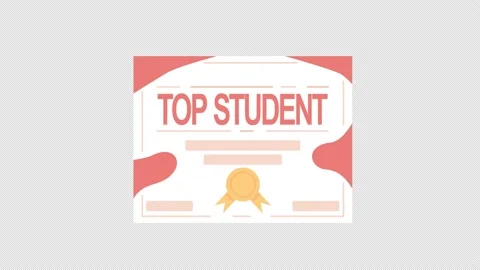Animated top student diploma object | Stock Video | Pond5