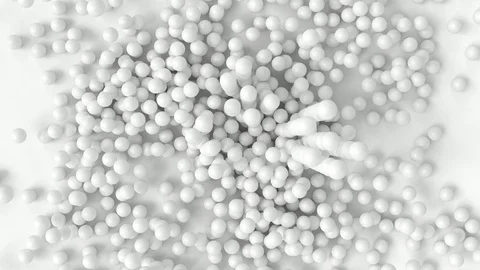 Animated top view of falling plain white... | Stock Video | Pond5