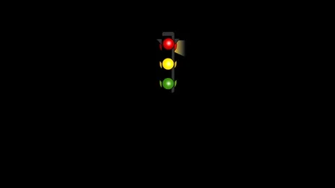 Animated Traffic Light Pole | Stock Video | Pond5