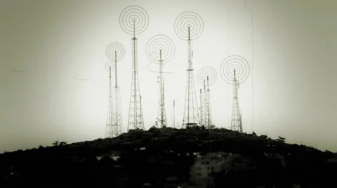 Animated transmission signals | Stock Video | Pond5