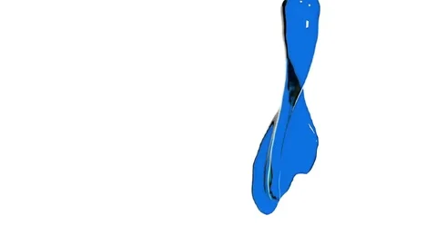Animated transparent blue paint pouring ... | Stock Video | Pond5