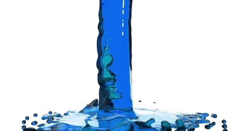 Animated transparent blue paint pouring ... | Stock Video | Pond5