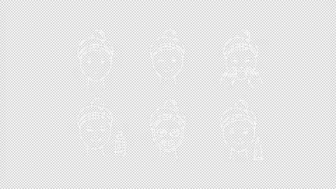 Animated treatment white line icons | Stock Video | Pond5