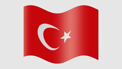 Animated turkey flag. Turkish flag icon.... | Stock Video | Pond5
