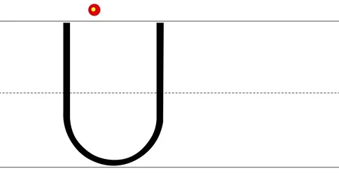 Animated tutorial to writing uppercase a... | Stock Video | Pond5