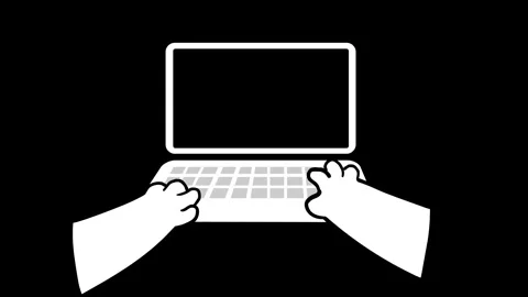 Animated Typing Hands on Computer - Tran... | Stock Video | Pond5