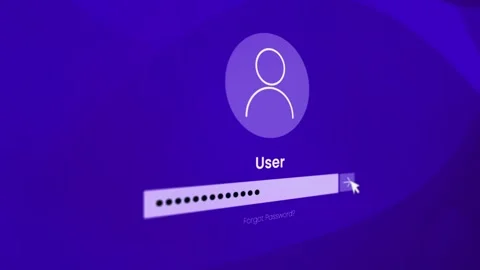 Animated typing password for user login ... | Stock Video | Pond5