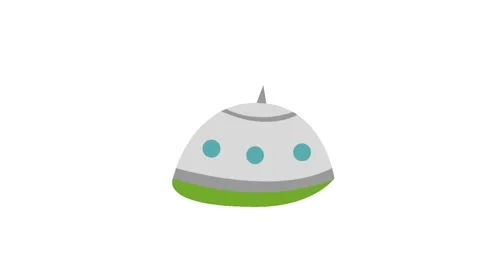Animated UFO Turtle icon background anim... | Stock Video | Pond5