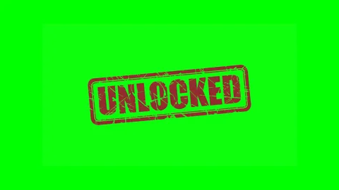 Animated "Unlocked" rubber stamp seal gr... | Stock Video | Pond5