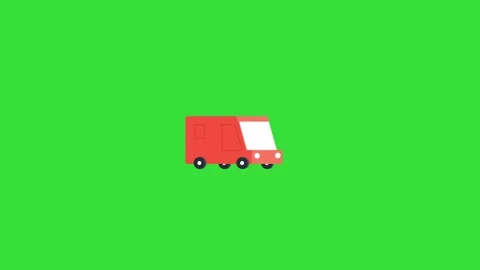 Animated van icon on green screen, vehic... | Stock Video | Pond5