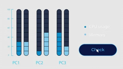 Animated vertical diagram UI element | Stock Video | Pond5