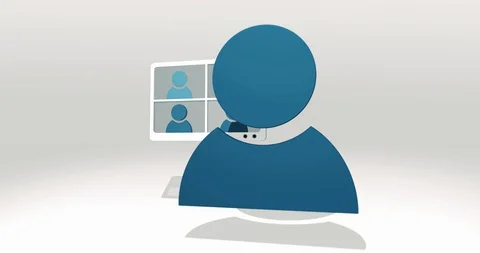 Animated Video Call Conference Symbol - ... | Stock Video | Pond5