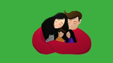 Animated video loop of a family hugging ... | Stock Video | Pond5
