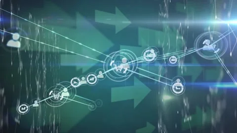 Animated video of network of connections... | Stock Video | Pond5