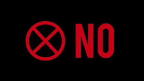 Animated video of NO sign,prohibition ma... | Stock Video | Pond5