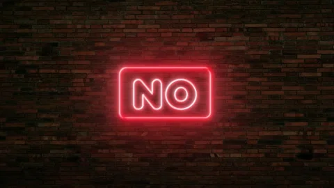 Animated video of NO sign,prohibition ma... | Stock Video | Pond5