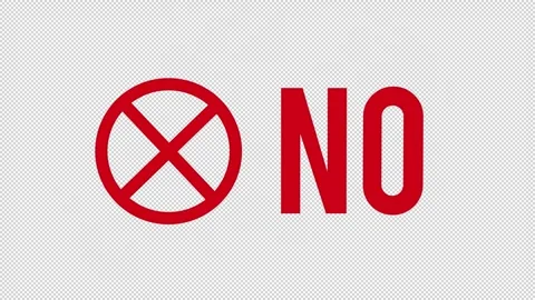 Animated video of NO sign,prohibition ma... | Stock Video | Pond5