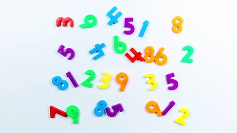 Animated video of numbers on white backg... | Stock Video | Pond5