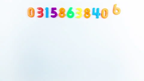 Animated video of numbers on white backg... | Stock Video | Pond5