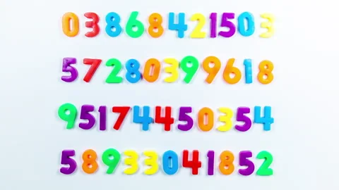 Animated video of numbers on white backg... | Stock Video | Pond5