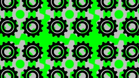 Animated video of several gears in a row... | Stock Video | Pond5