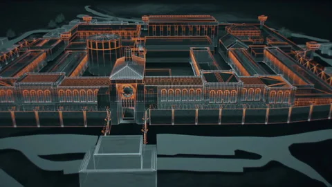 Animated view of prison exterior - Anima... | Stock Video | Pond5