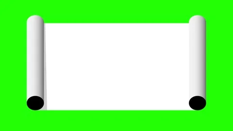 Animated Vintage Paper Scroll Banner or ... | Stock Video | Pond5