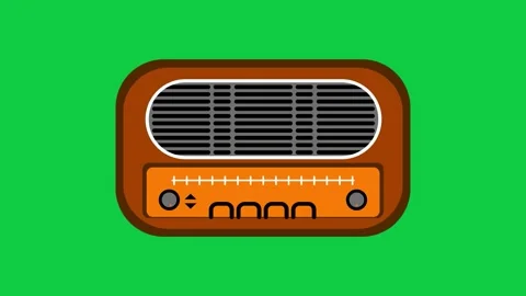 Animated vintage radio on a green screen... | Stock Video | Pond5
