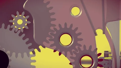 Animated vintage vector clock mechanism | Stock Video | Pond5