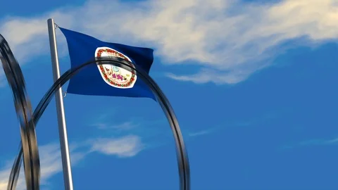 Animated Virginia flag waving as razor w... | Stock Video | Pond5