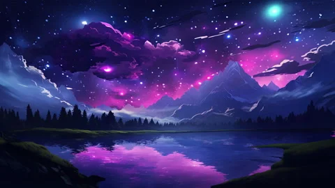 Animated virtual backgrounds Landscape b... | Stock Video | Pond5