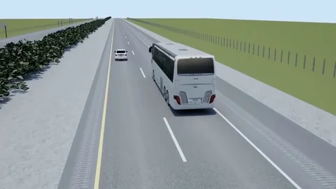 Animated visualization of a bus truck co... | Stock Video | Pond5