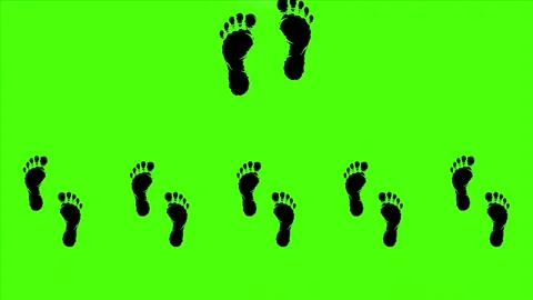 Footprints Walking Animation Stock Footage ~ Royalty Free Stock Videos ...