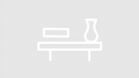 Animated wall rack white line icon | Stock Video | Pond5
