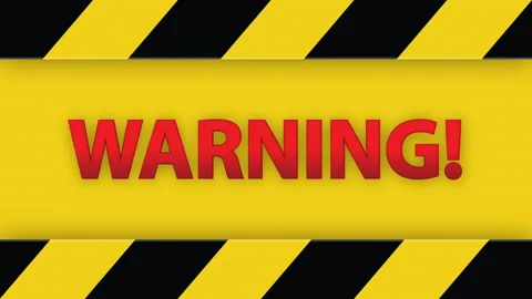 Animated Warning with Black and Yellow L... | Stock Video | Pond5