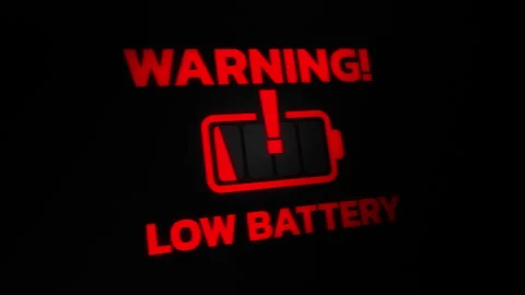 Warning Low Battery Stock Video Footage | Royalty Free Warning Low ...