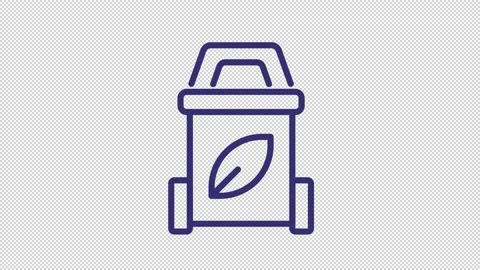 Animated waste sorting linear icon | Stock Video | Pond5