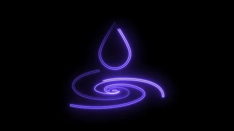 Animated water drop falling into a swirl... | Stock Video | Pond5