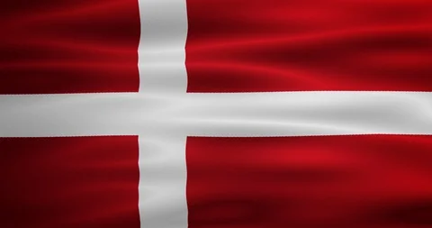 Animated waving national Denmark flag. A... | Stock Video | Pond5