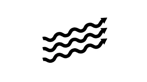 Animated Wavy Arrow Rotates on Clean Whi... | Stock Video | Pond5