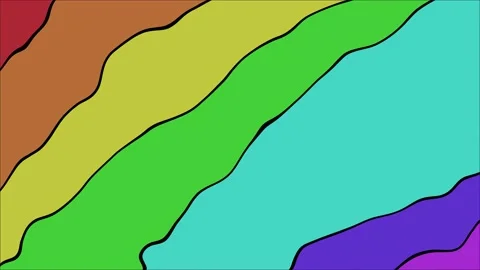Animated wavy lines with rainbow colors | Stock Video | Pond5